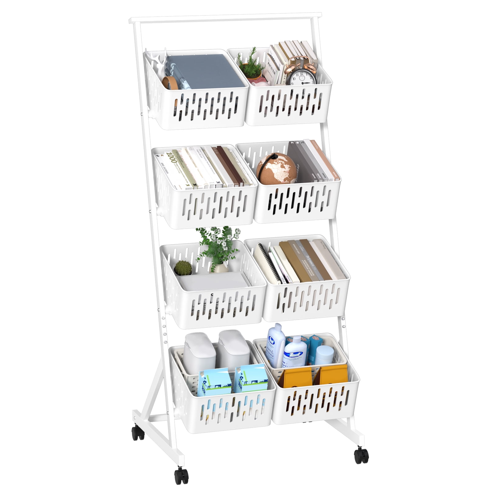Moxufan Carbon Steel Kitchen Storage Basket,Stackable Mesh Storage ...