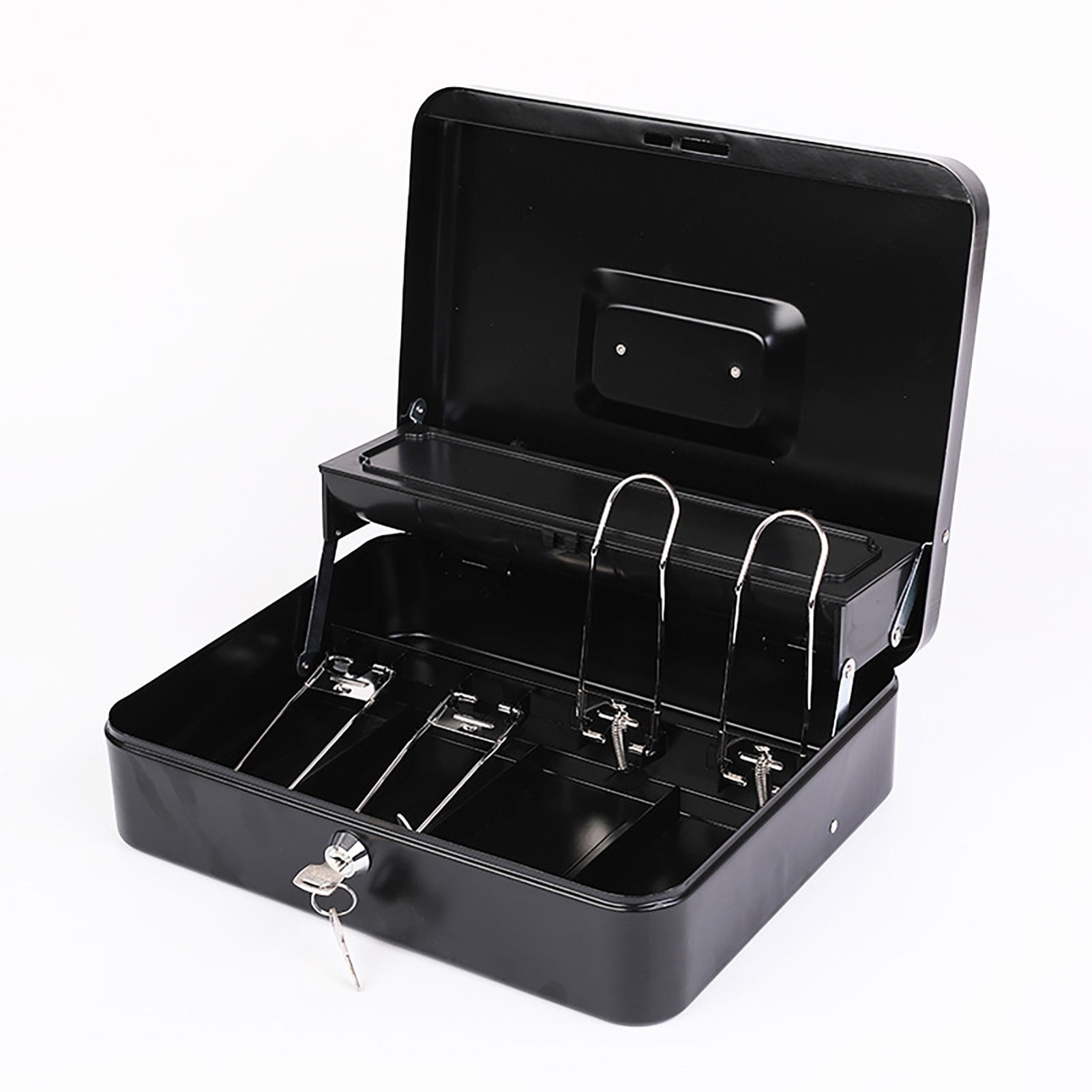 Moxufan Cashier Box with 2 Keys Multi Money Trays Cantilever Design ...