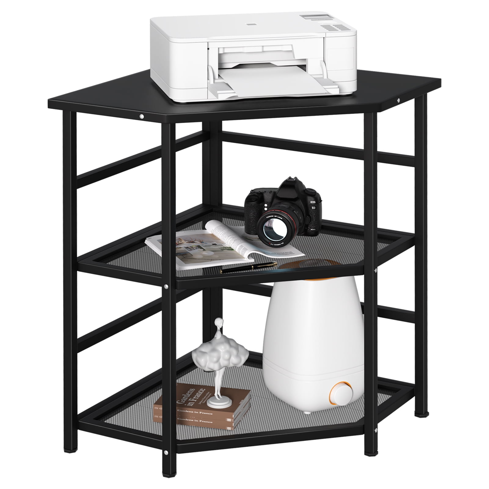 Moxufan Computer Tower CPU Stand,Corner Printer Stand Table with Power ...