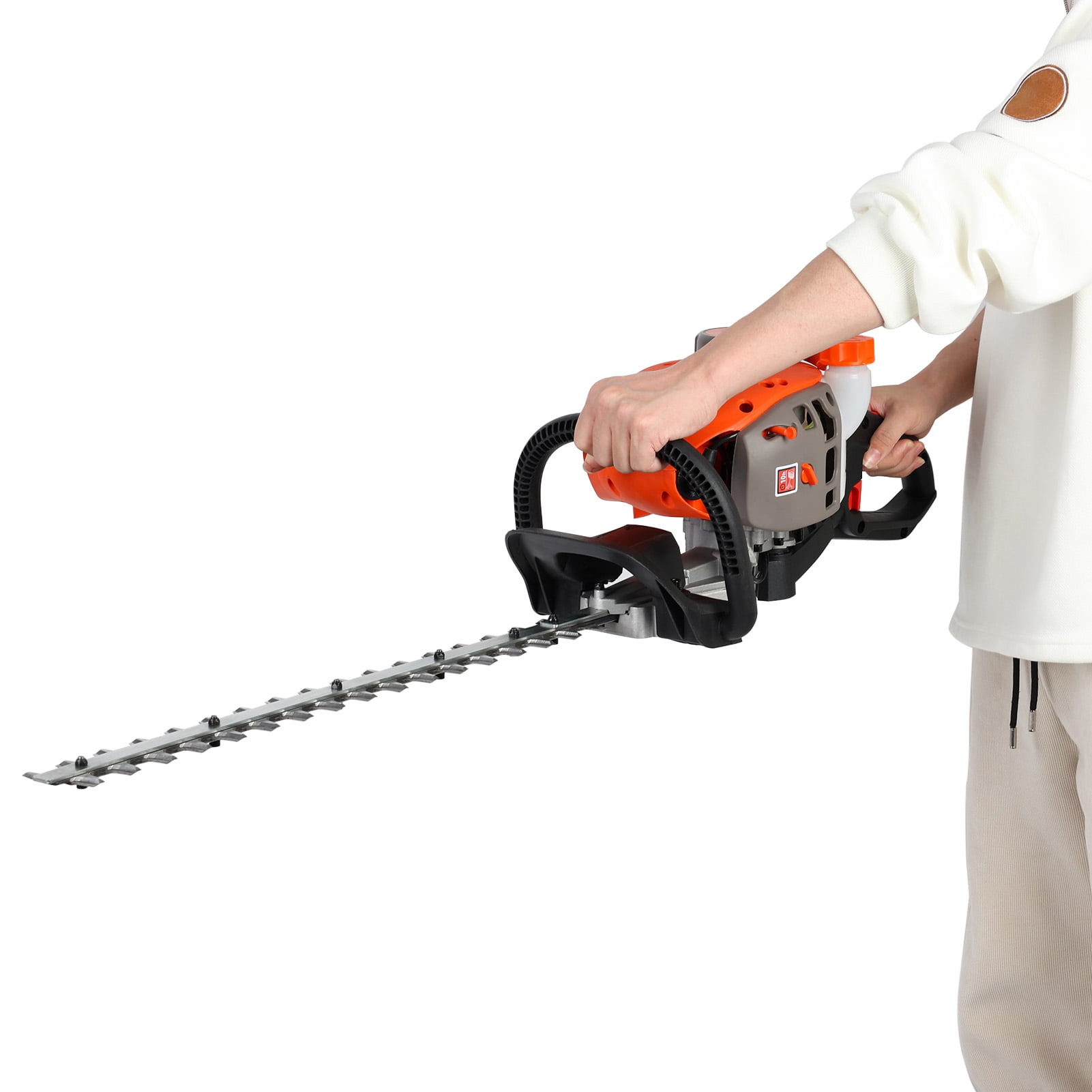 Moxufan Dual Sided Hedge Trimmer,26CC Cordless Gas Powered Weed Trimmer ...