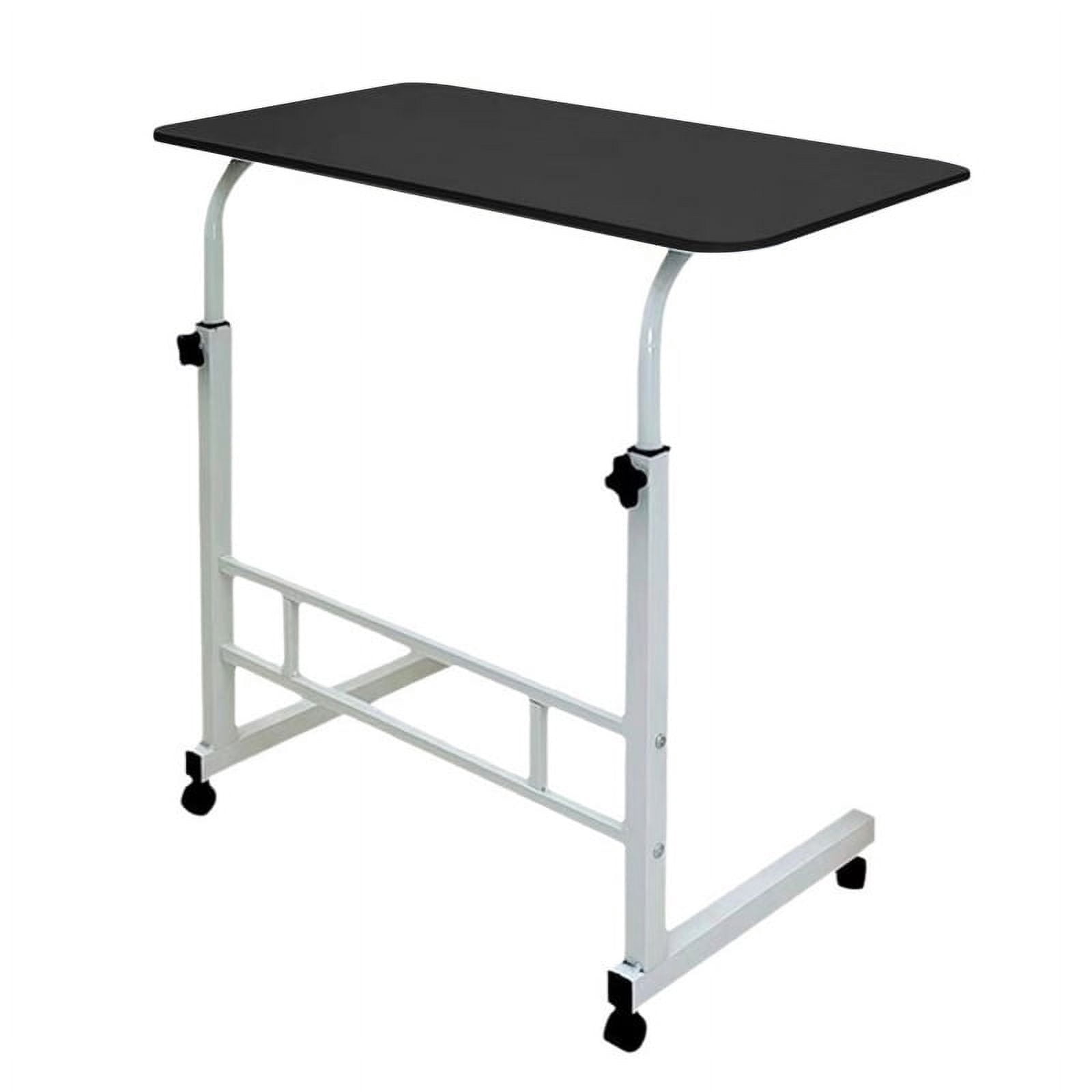 Moxufan Height Adjustable Bedside Table with Wheels Portable Overbed TV ...