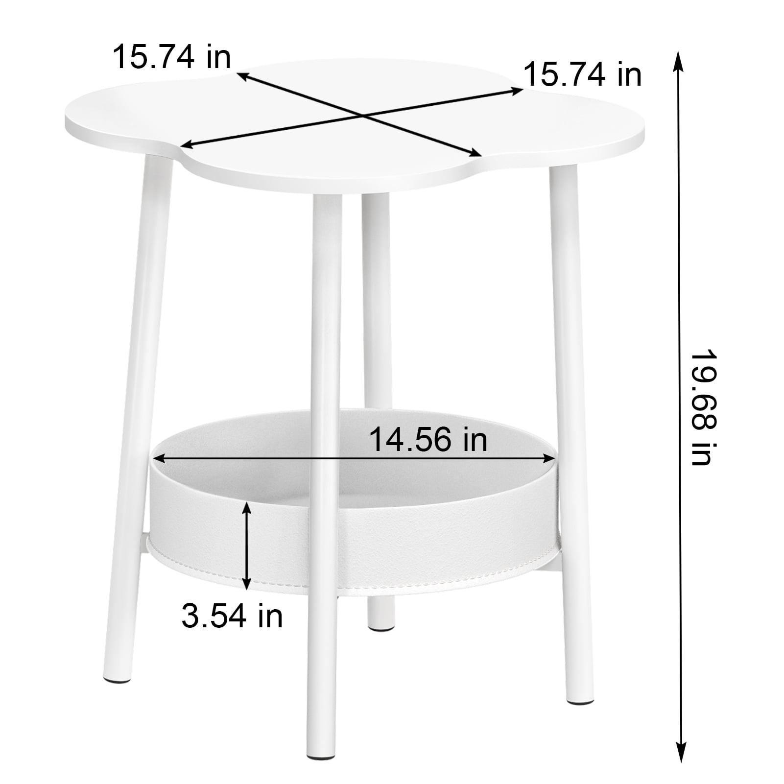 Moxufan Small Coffee Table,Flower Shaped Desktop Tea Table,Modern Style ...