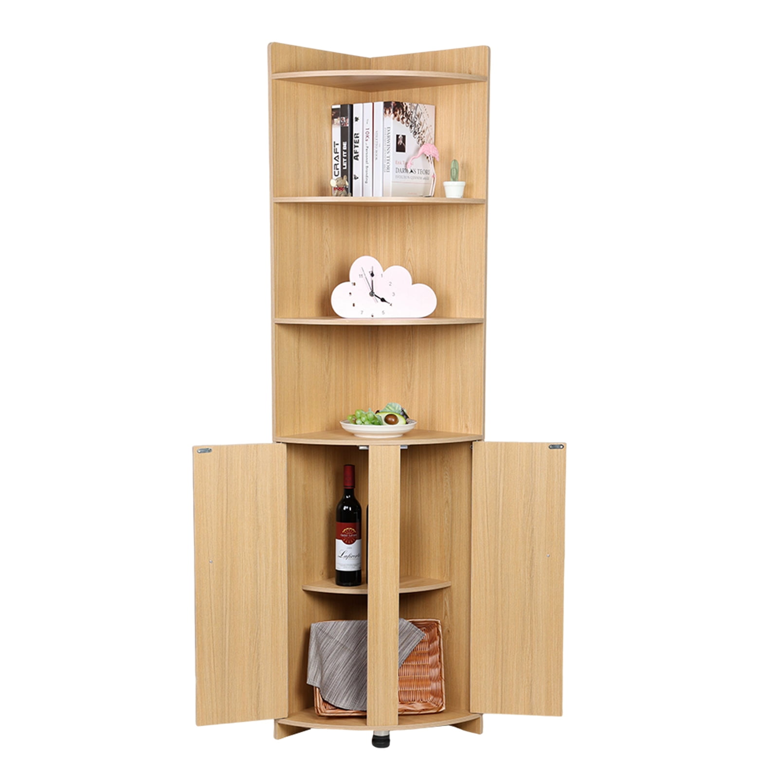 Moxufan Tall Corner Cabinet Corner Bookcase,Farmhouse Storage Cabinet ...