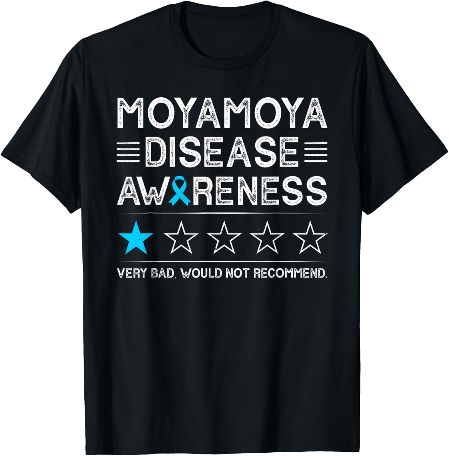 Moyamoya Disease Moyamoya Syndrom Awareness Blue Ribbon T-Shirt - Walmart.com