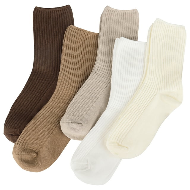 Moyel 5 Pack Womens Cute Crew Socks Slouch Boot Socks Athletic Casual ...