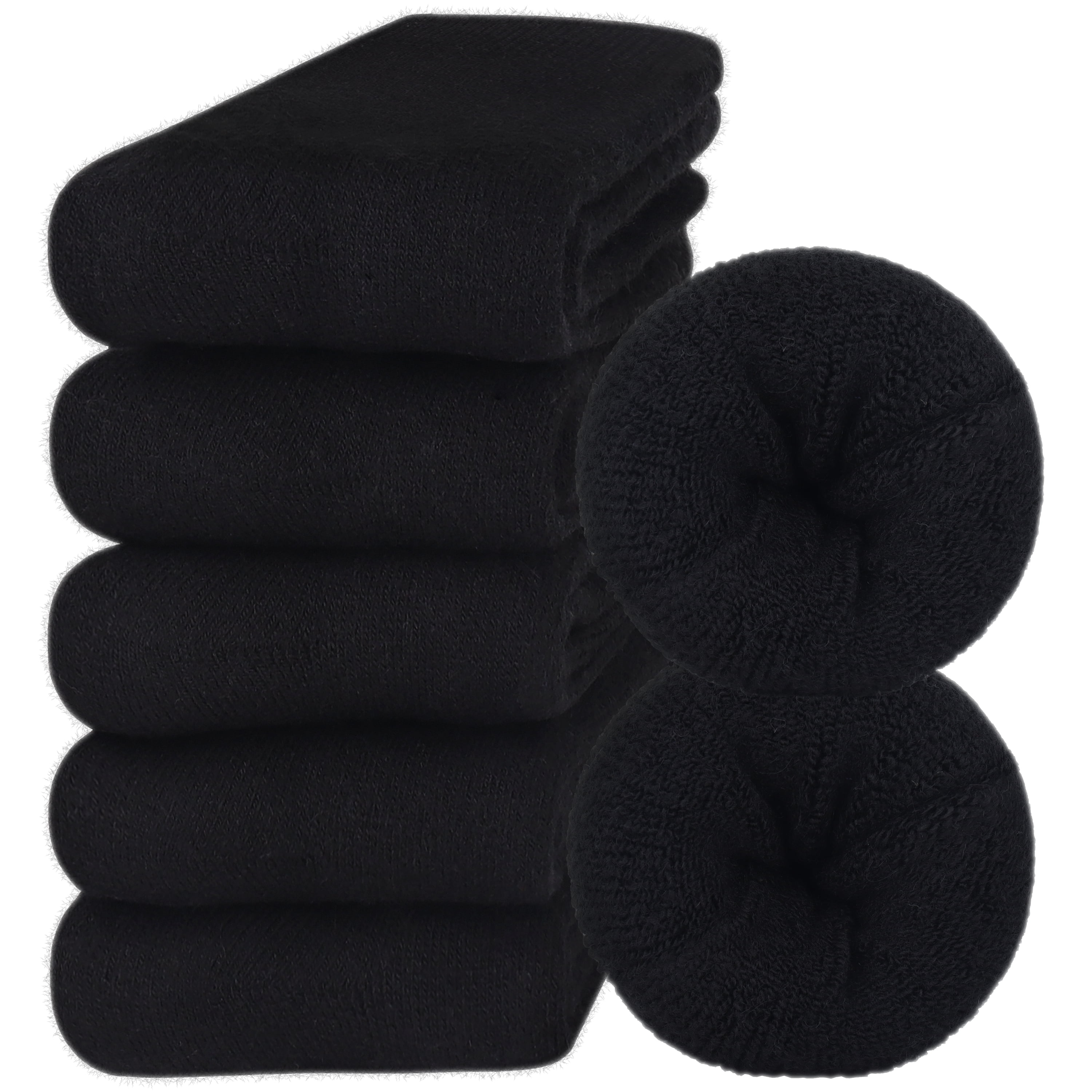 Moyel Men's Thermal Wool Socks, Warm Crew Dress Socks, Size 7-13, 5 ...