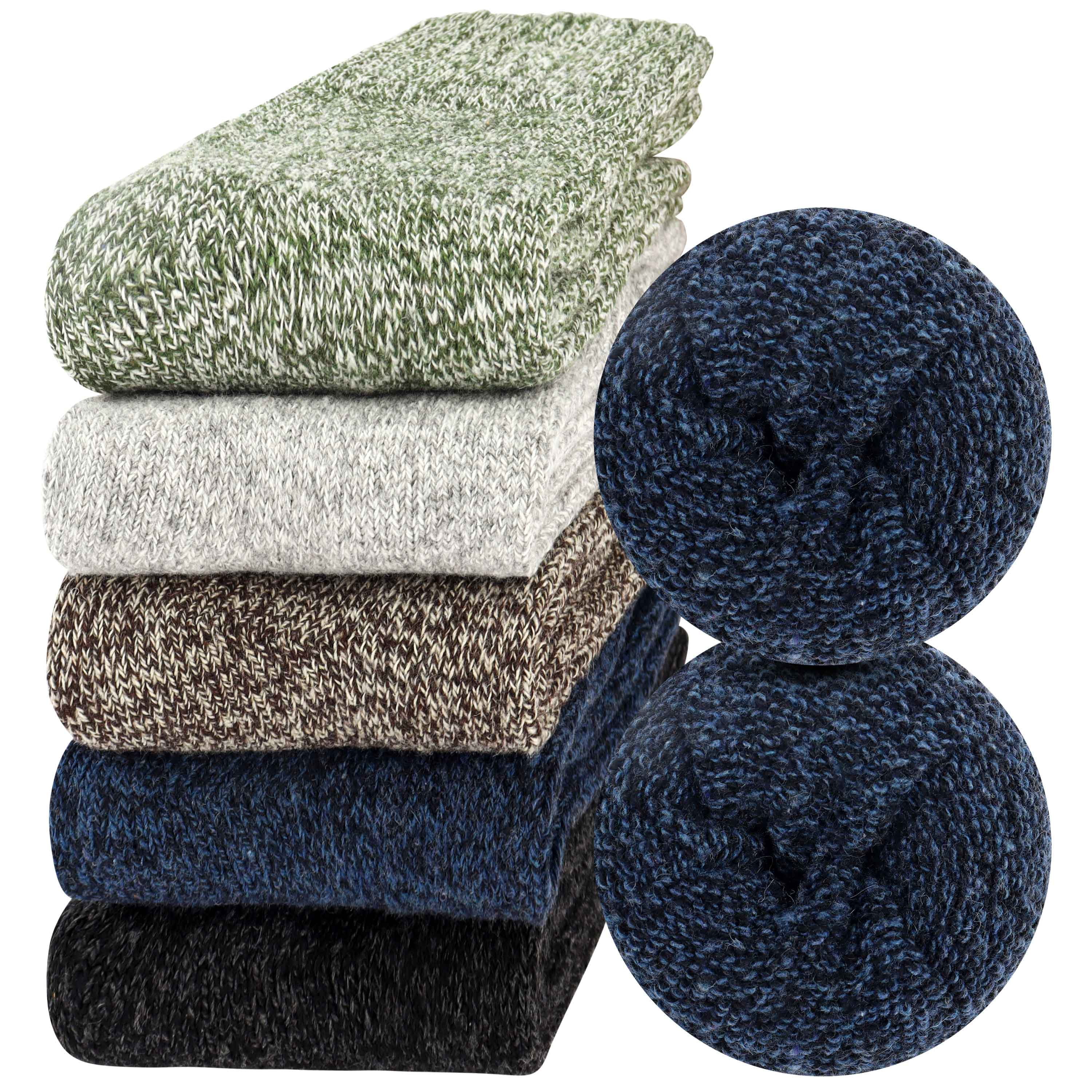 Falari 3-Pack Men Lambs Wool Socks Extreme Warm for Cold Weather ...