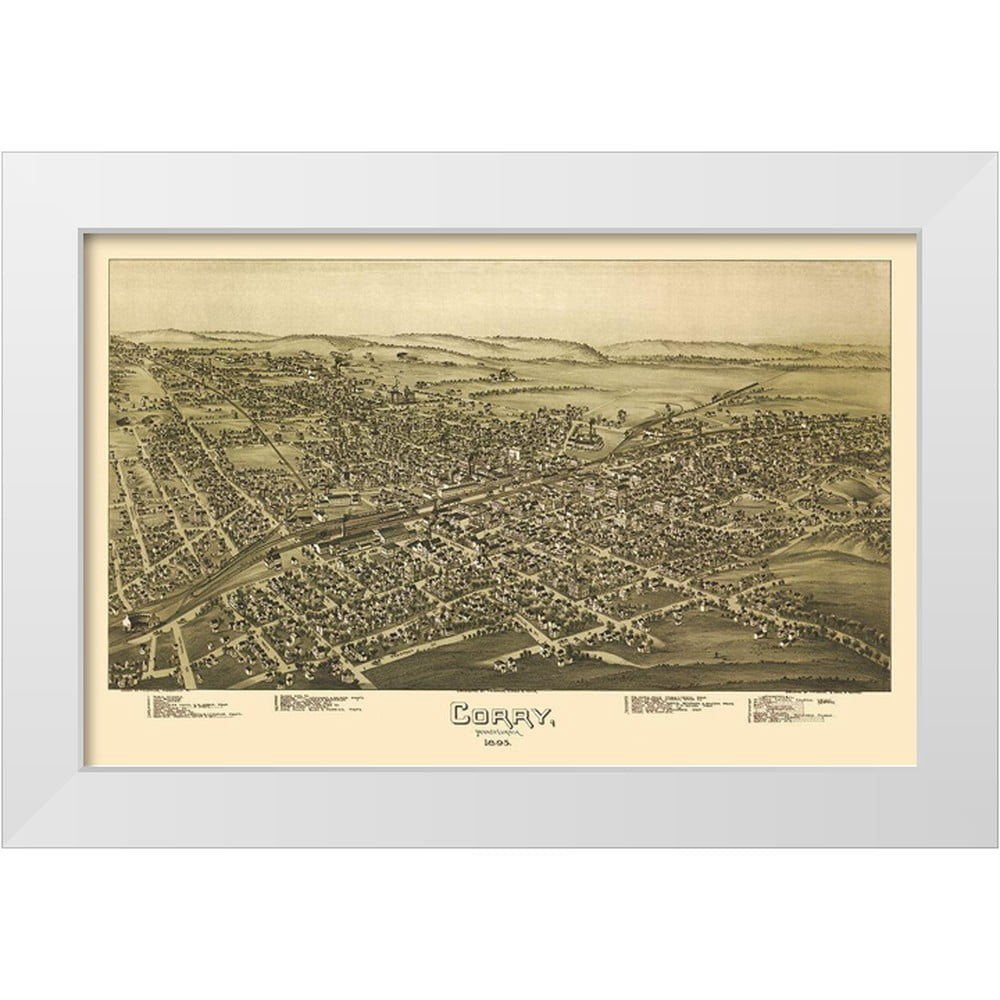 Moyer 32x22 White Modern Wood Framed Museum Art Print Titled - Corry ...