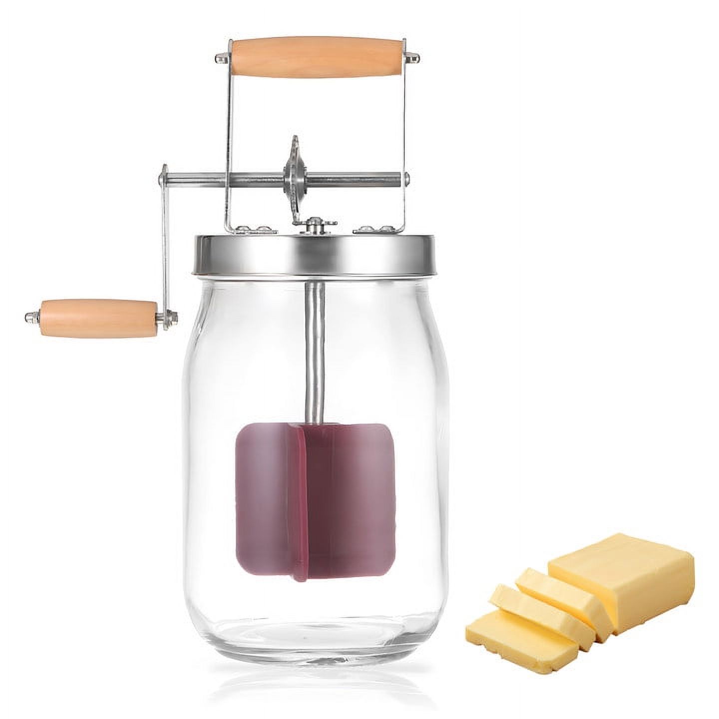 Lehman's Homemade Butter Making Set, Butter Churn Crock Paddle Booklet ...