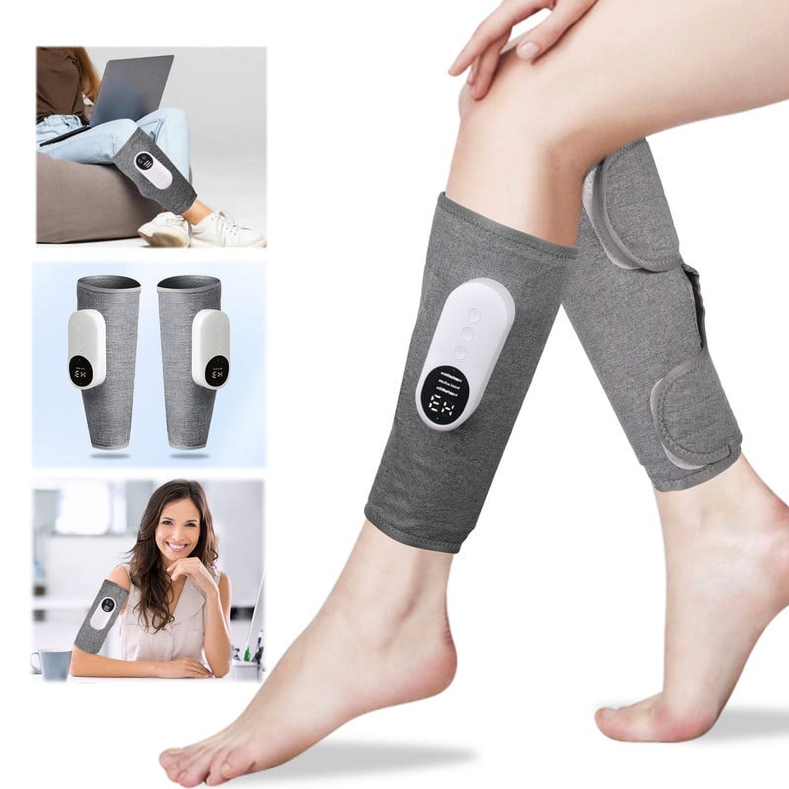 Moyic Cordless Leg Massager for Circulation and Pain Relief, Calf Air ...
