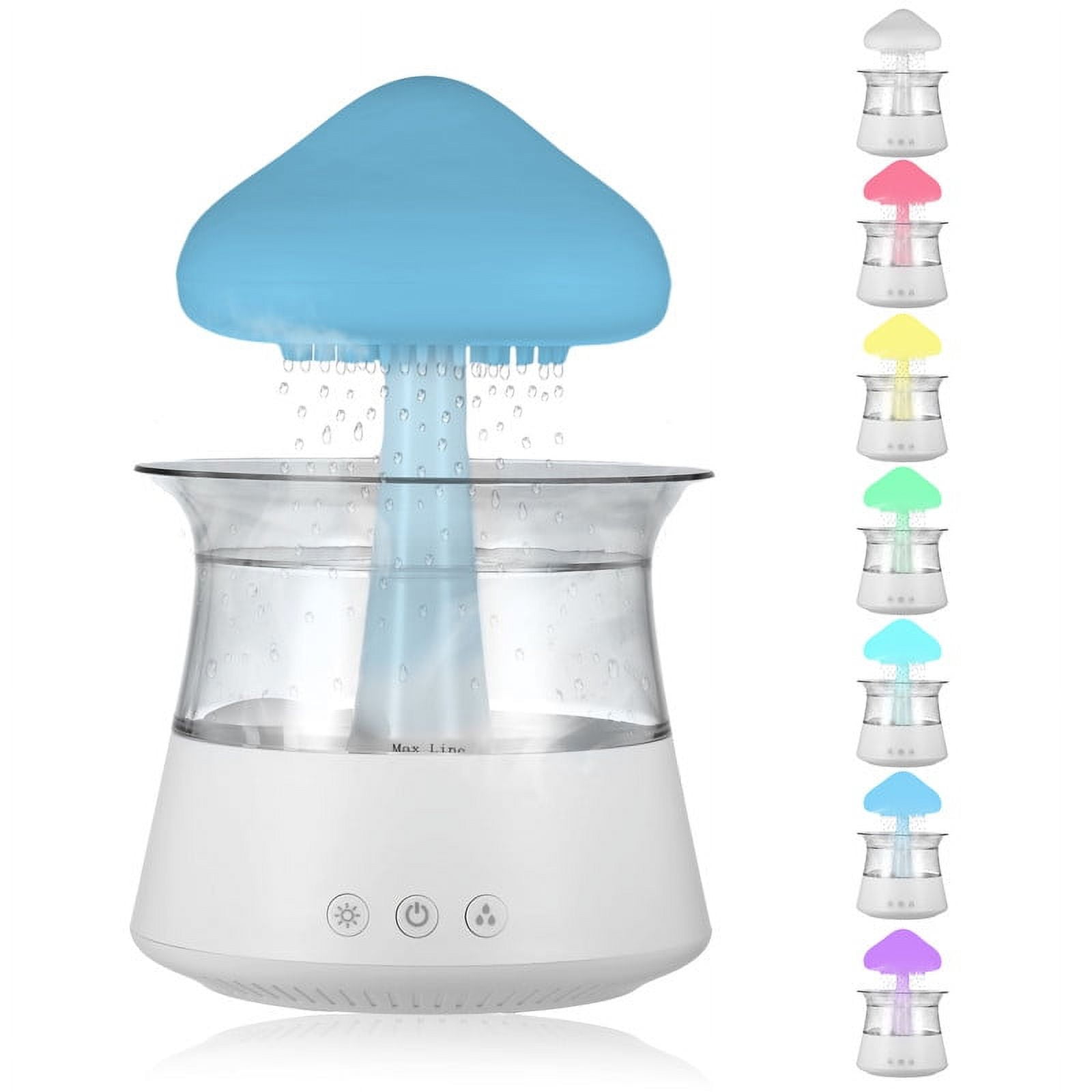 Moyic Aroma Indoor Mist Waterfall Humidifier, Rain Cloud Diffuser with ...