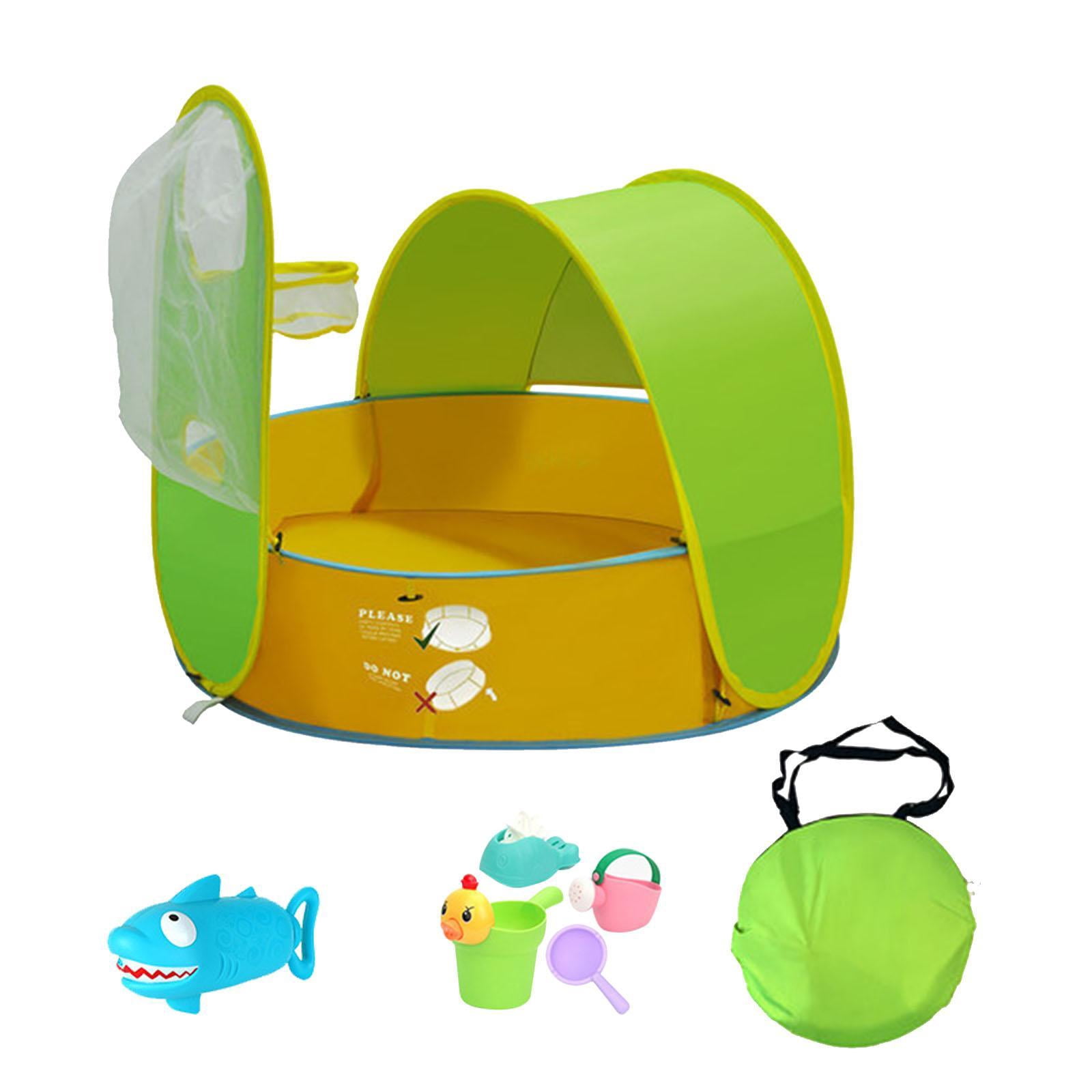 Moyitang Kiddie Pool Folding with Basket Hoop Paddling Pool for Beach ...