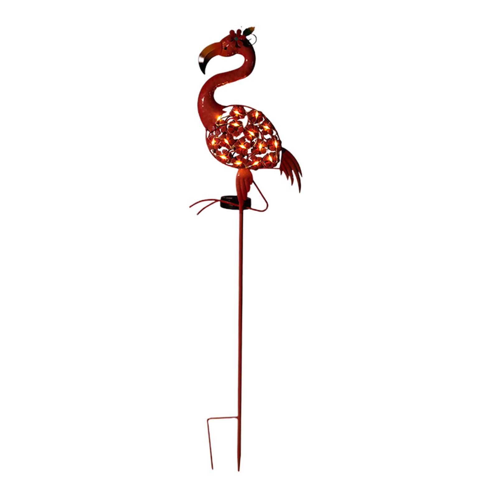 Moyitang Solar Flamingo Statue Yard Light Solar Stake Light for Pathway ...