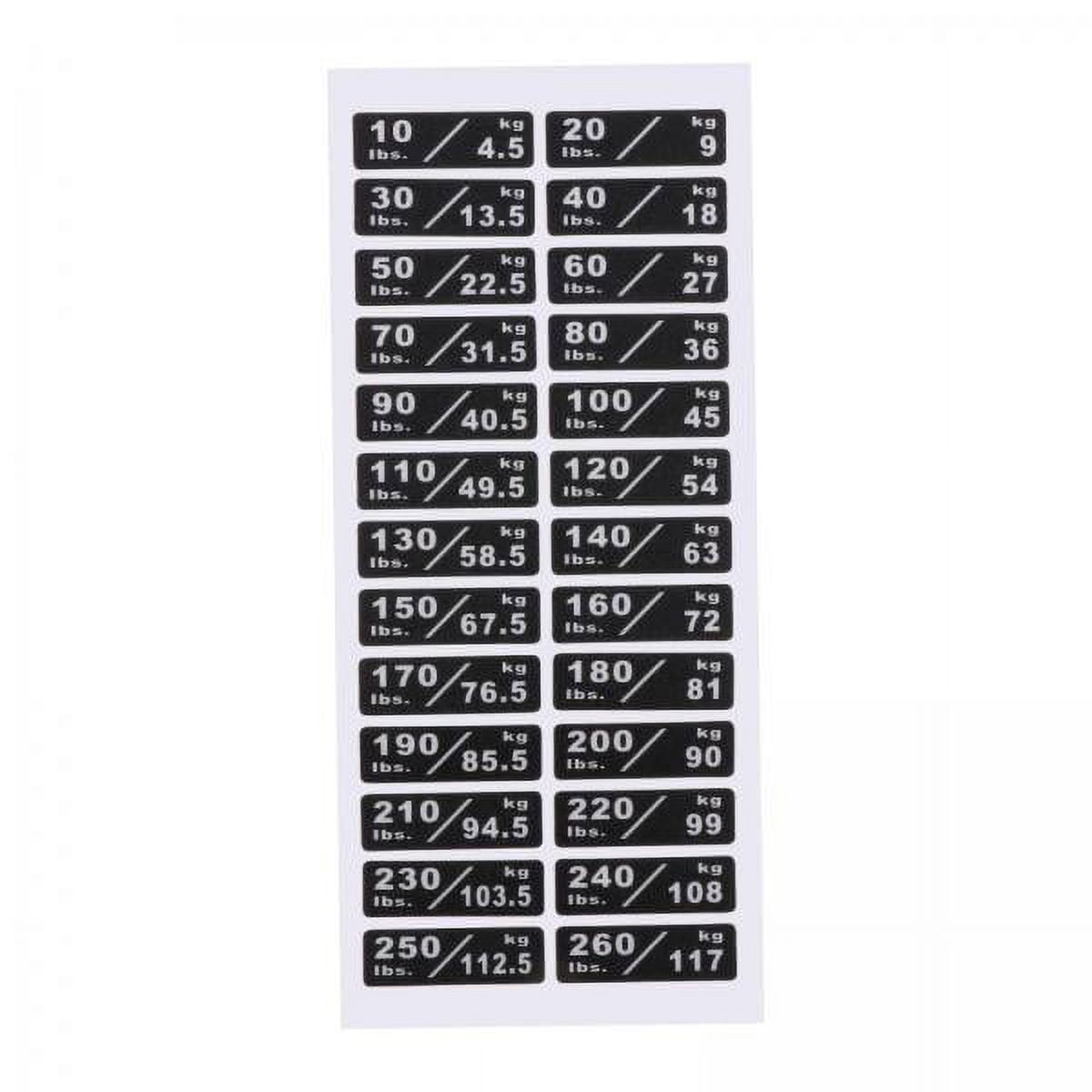 Moyitang Weight Stack Labels, Weight Stickers, 10-260lbs, Black ...