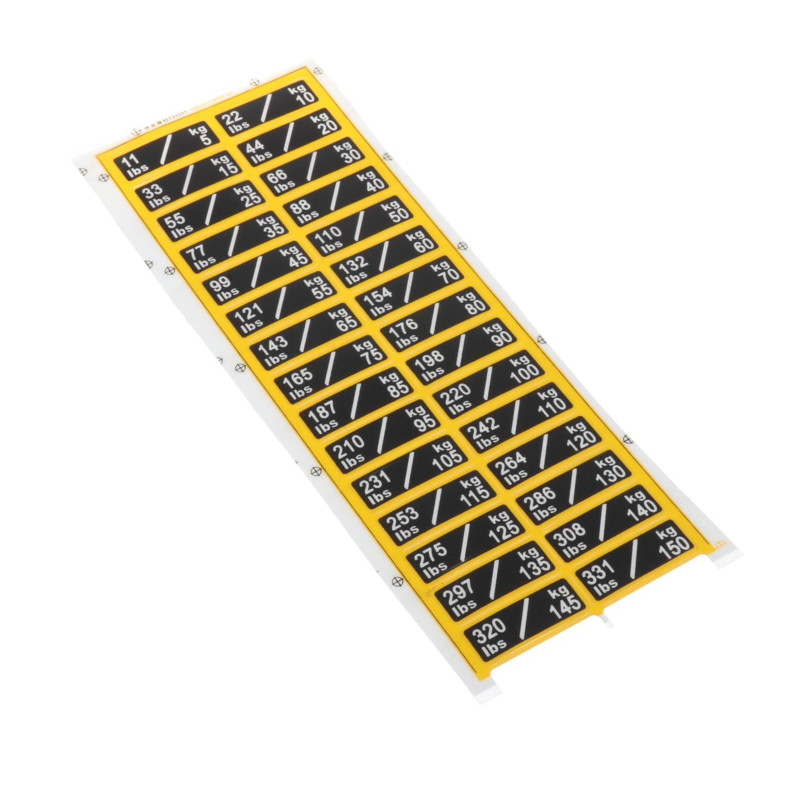 Moyitang Weight Stack Labels Weight Stickers Self Sticky Black ...