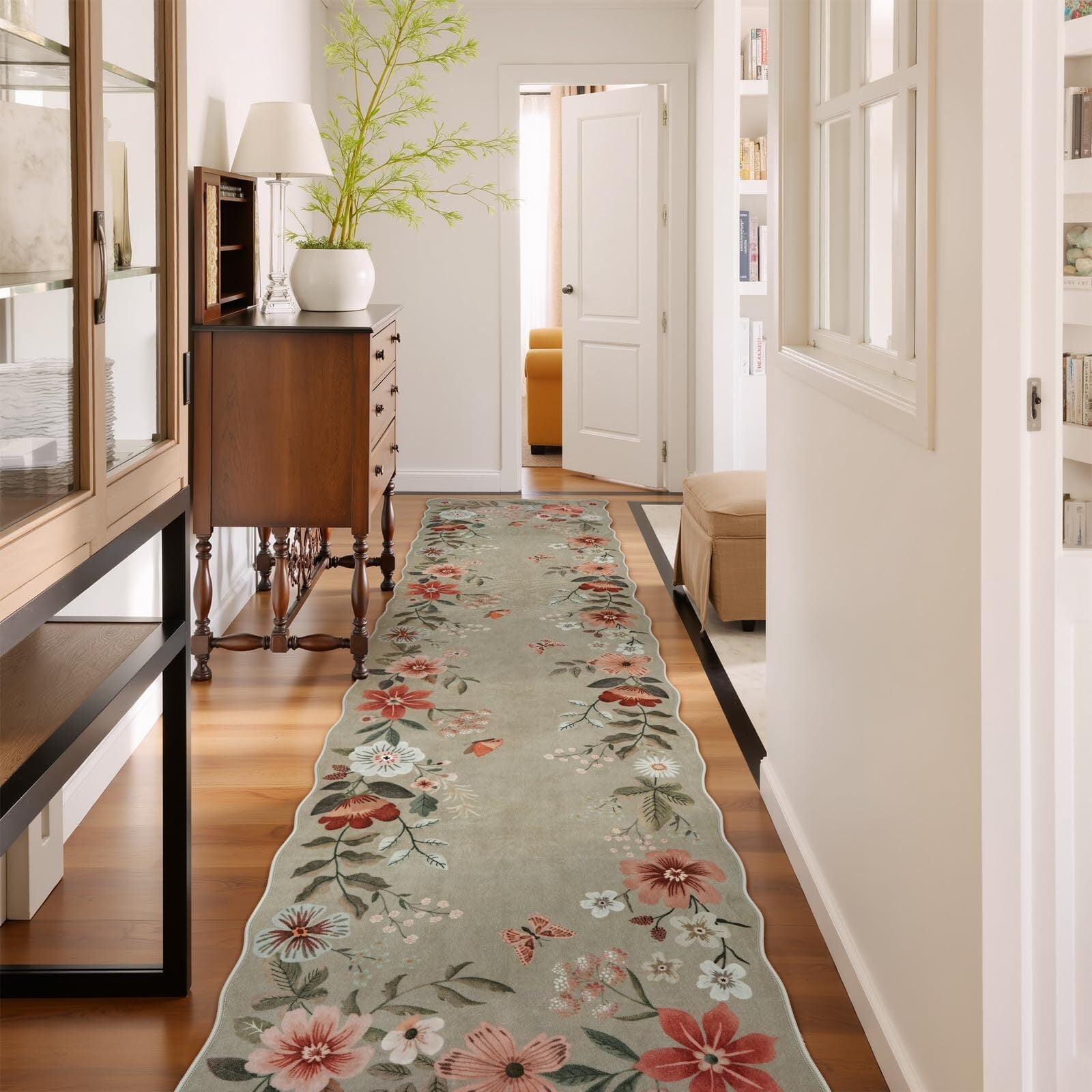 Moynesa 2'5''x10' Floral Runners for Hallways, Kitchen Runner Rug Ultra ...
