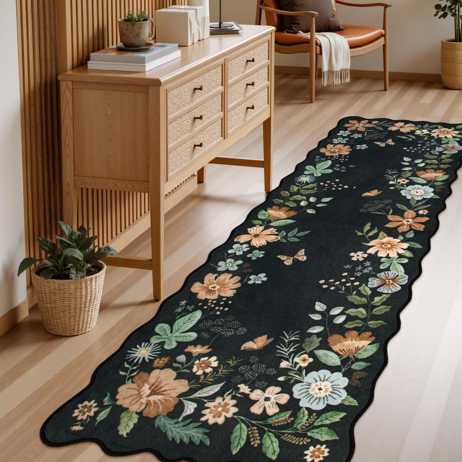 Moynesa 2'5''x8' Floral Runners for Hallways, 2.5x8ft Kitchen Runner ...