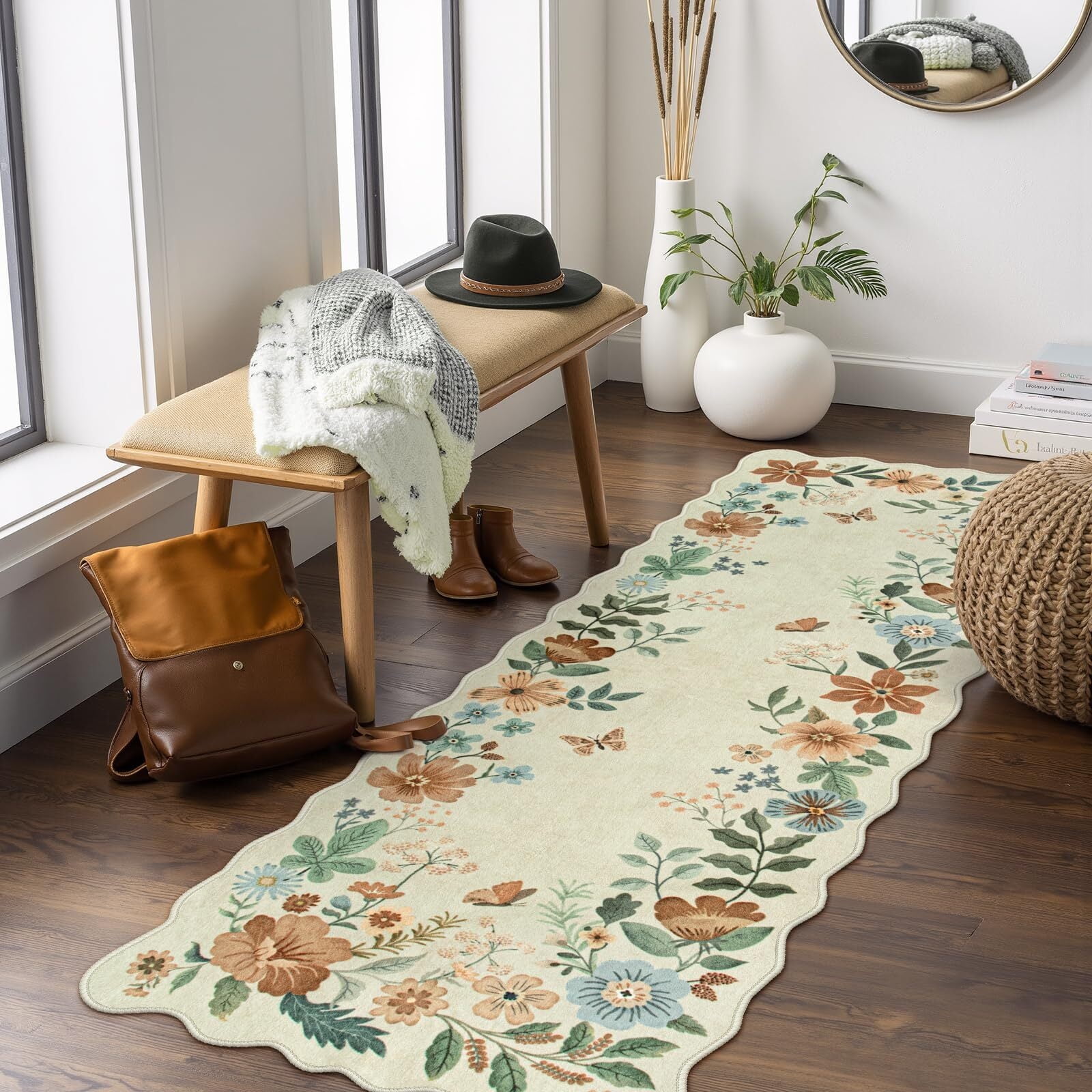 Moynesa 2'x5' Floral Runners for Hallways, 2x5ft Kitchen Runner Rug ...