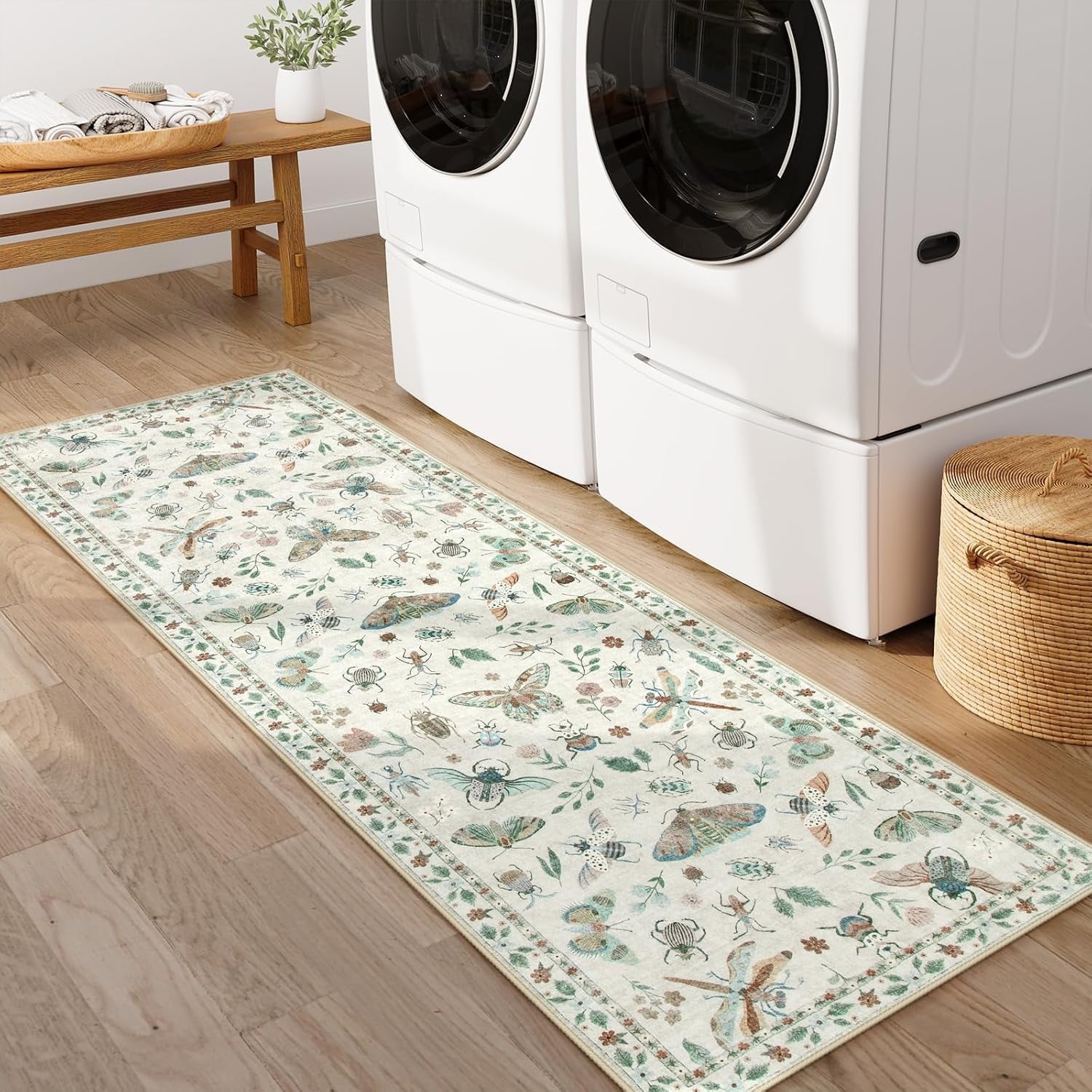 Moynesa 2'x6' Insect Kitchen Runner Rugs Non Skid Washable,Soft ...