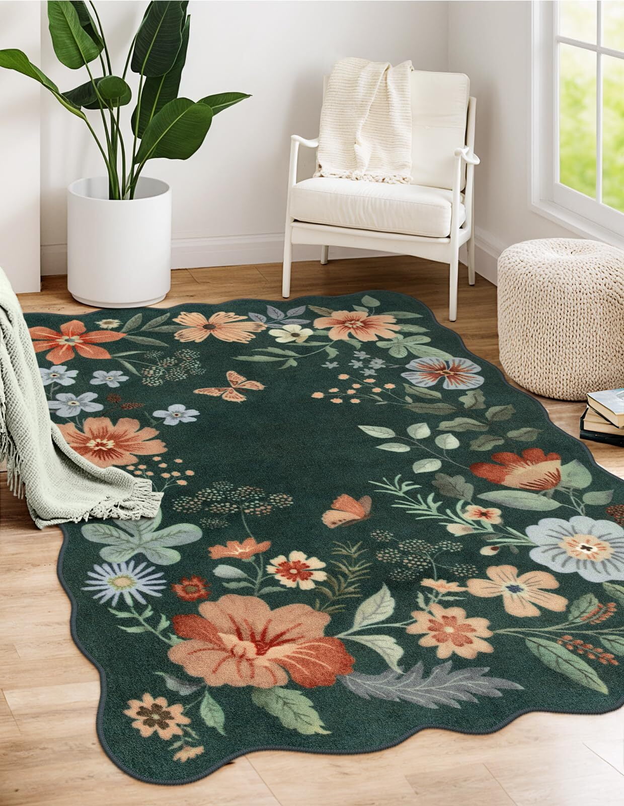 Moynesa 3'x5' Floral Bedroom Rugs Rugs, Area Rugs 3x5ft Rug for ...