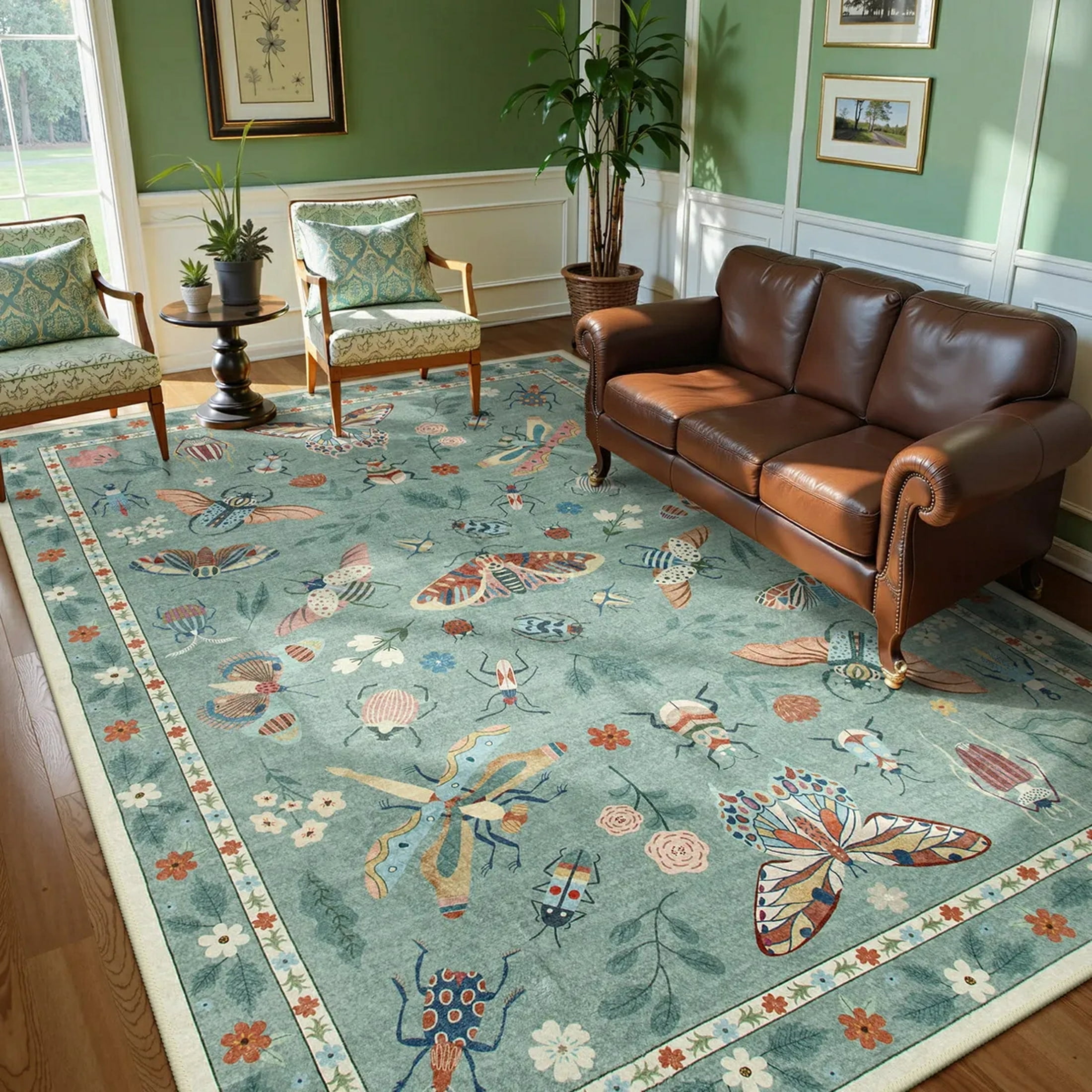 Moynesa 6'x9' Insect Washable Rugs for Living Room, Soft 6x9ft Area ...