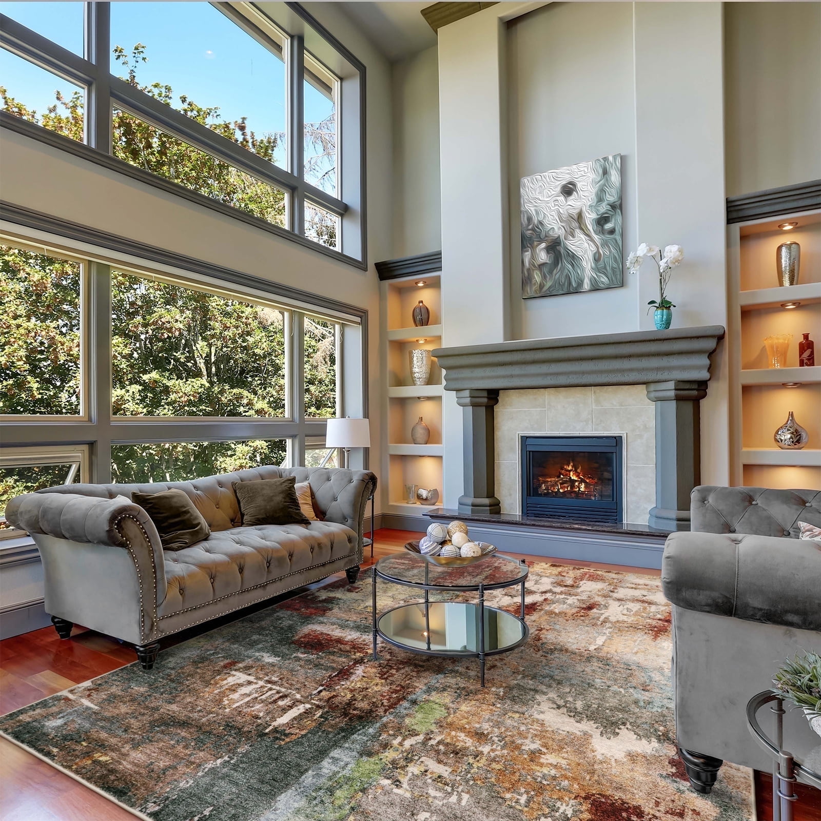 Moynesa 8'x10' Area Rug for Living Room Machine Washable Rugs Modern ...