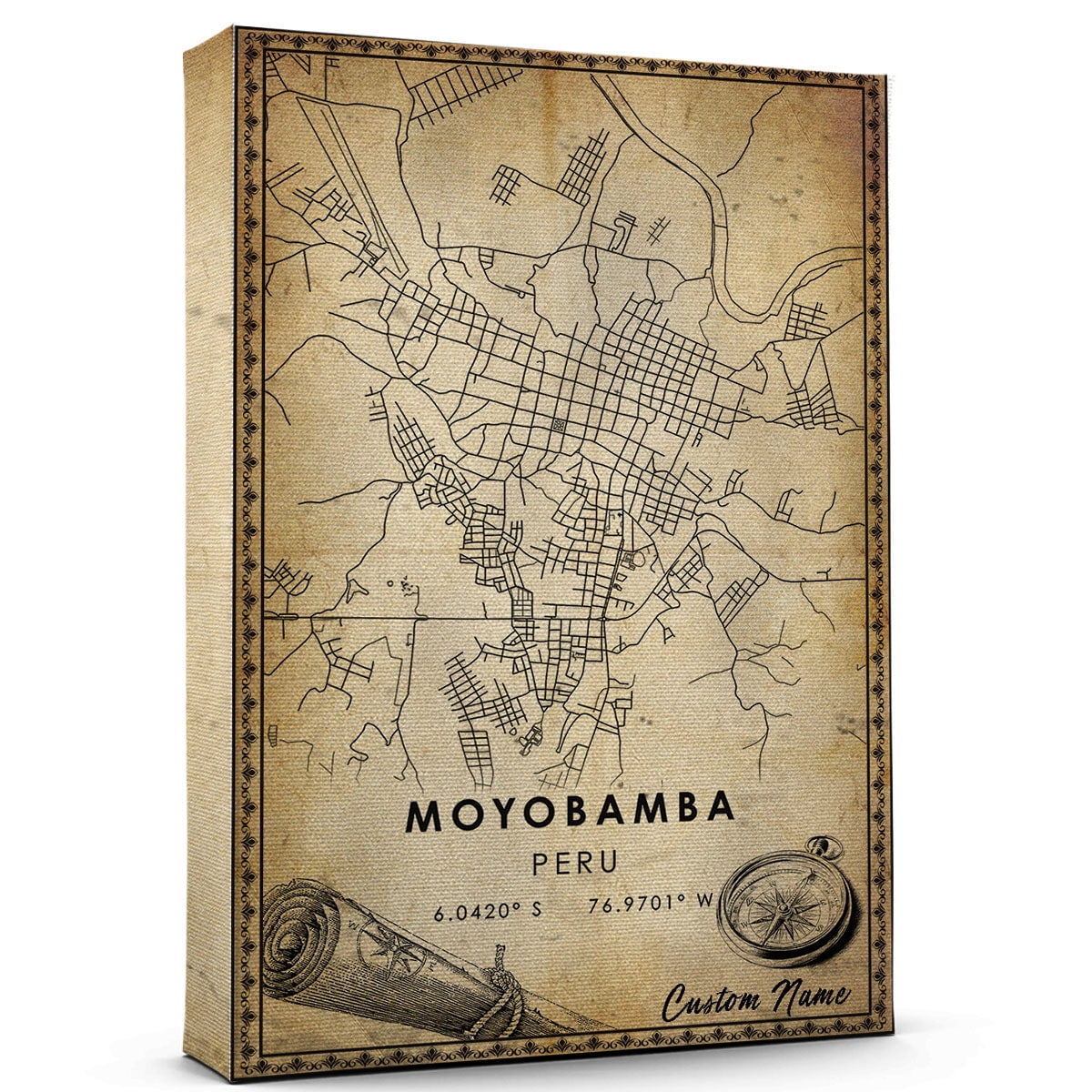 Moyobamba Map Poster, Peru Map Art Poster, Canvas, Moyobamba Map City ...