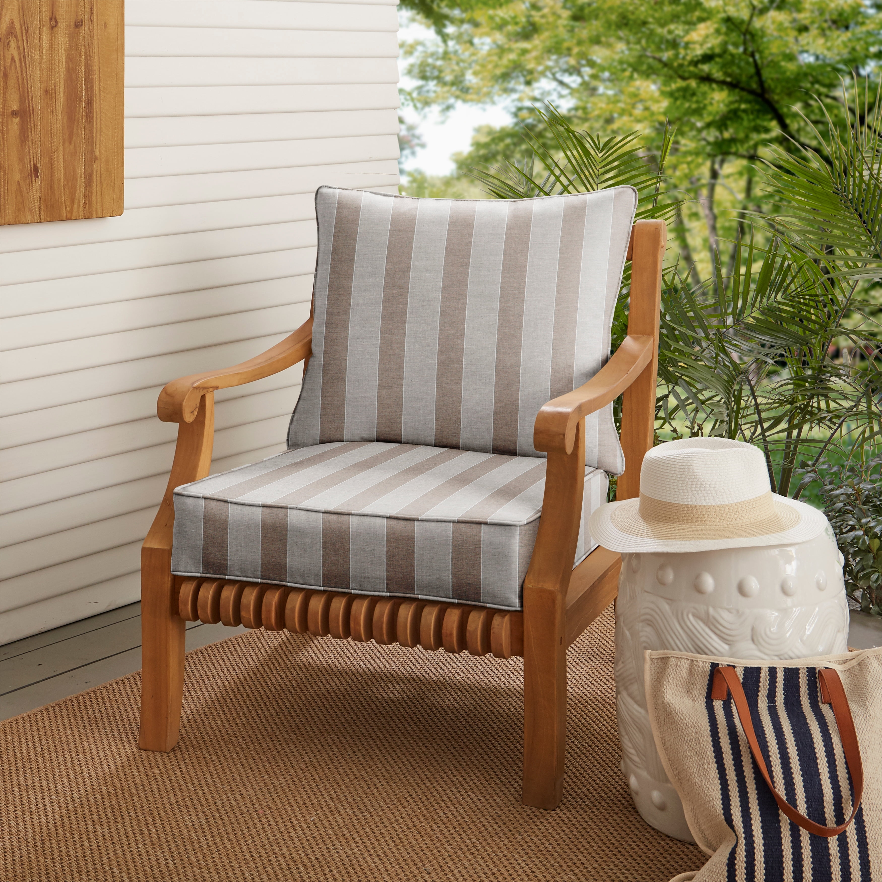 Sunbrella Range Dune Indoor/ Outdoor Chair Cushion Set - Walmart.com