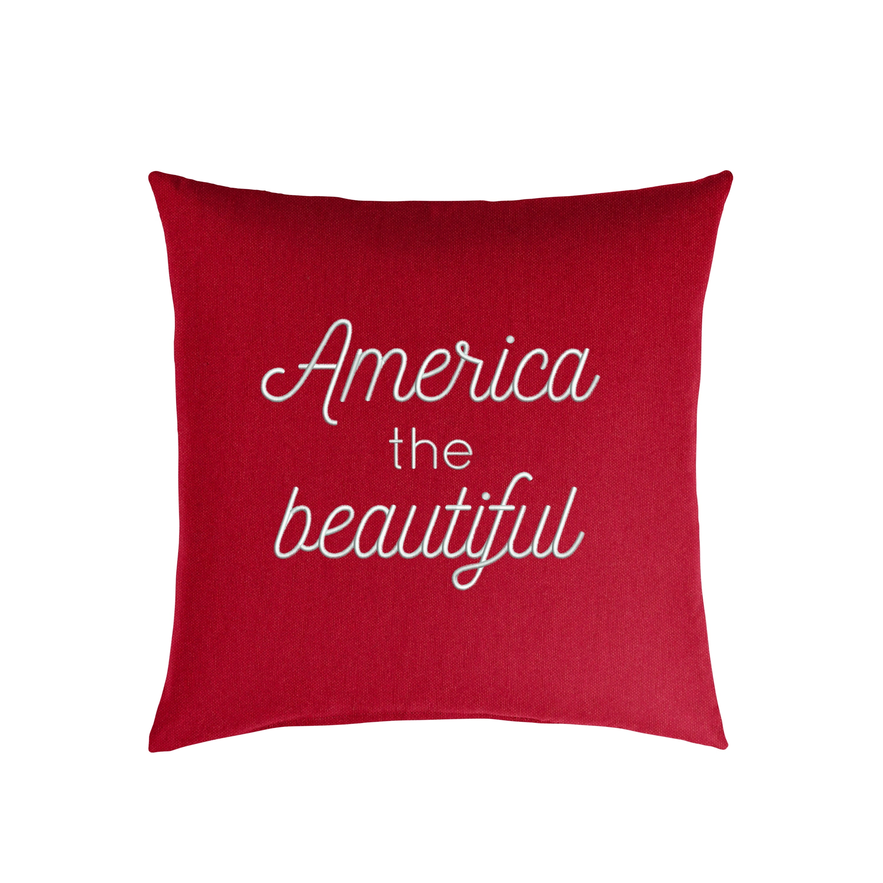 Mozaic Embroidered America the Beautiful Indoor/Outdoor Square Pillow ...