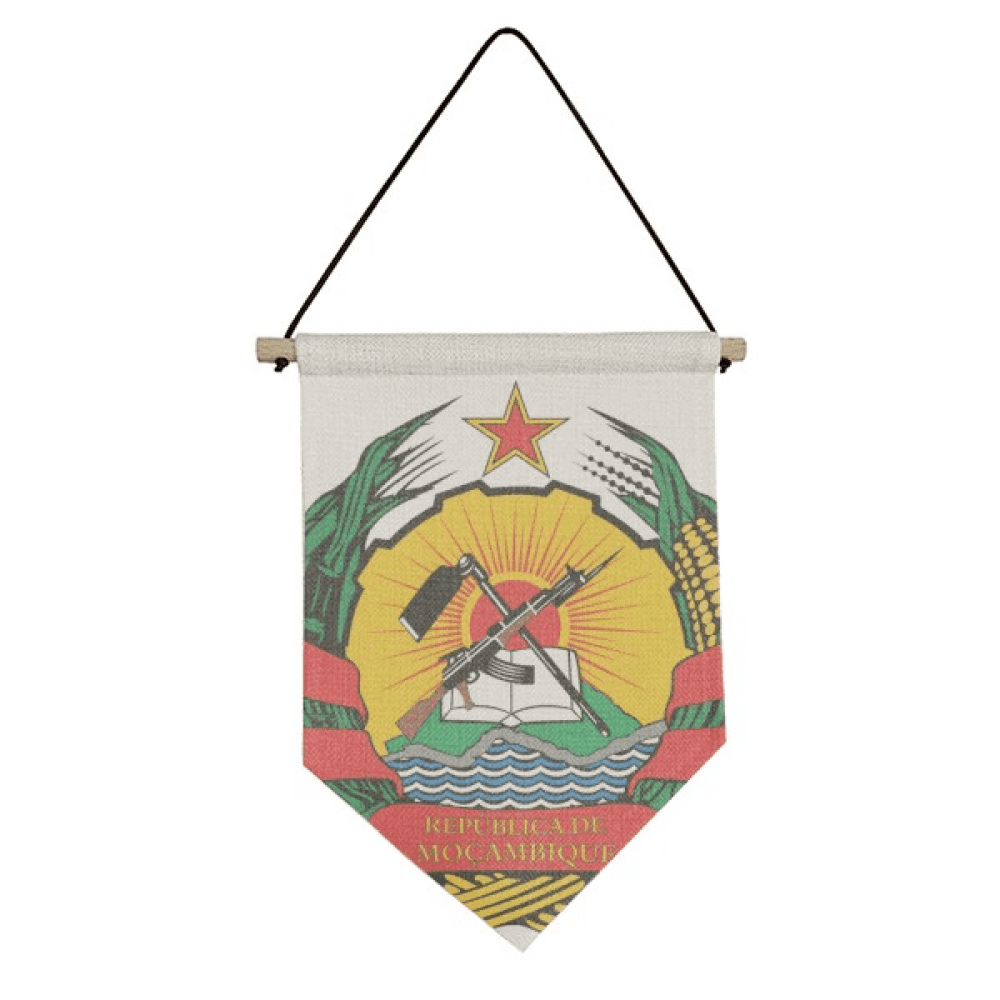 Mozambique Africa National Emblem Canvas Flag Hanging Wall Art Decor ...