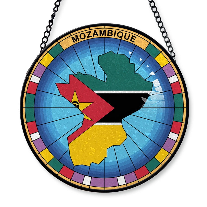 Mozambique Travel Decor Suncatcher Stained Glass Window Hanging, Gift ...