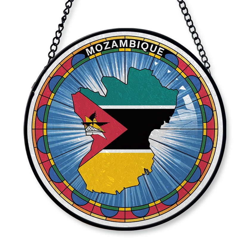 Mozambique Travel Decor Suncatcher Stained Glass Window Hanging, Gift ...