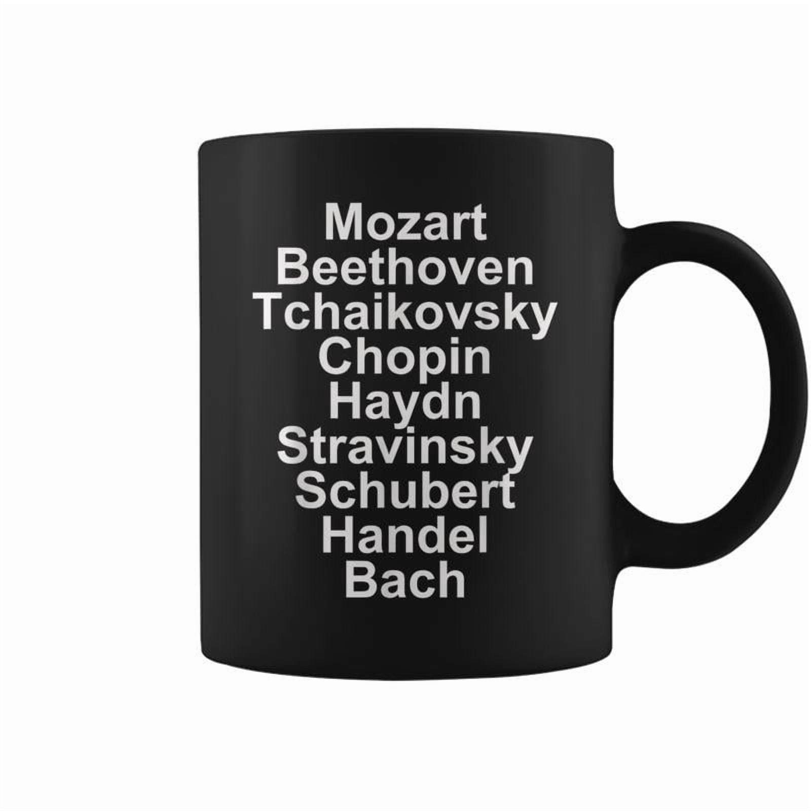 Mozart Beethoven Chopin Bach Classical Music Composers Coffee Mugs ...