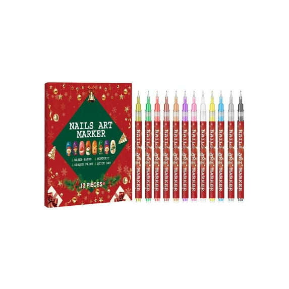Mozhitti 12 Colors Pens Set 2025 Markers For Gel Nails DIY Marker ...