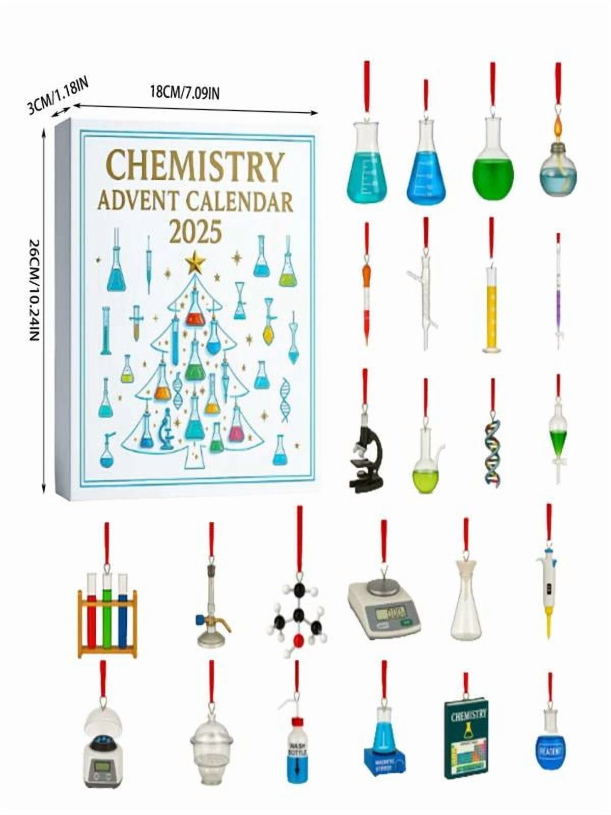 Mozhitti Chemistry Advent Calendars 2025 24 Days Chemistry Ornaments ...