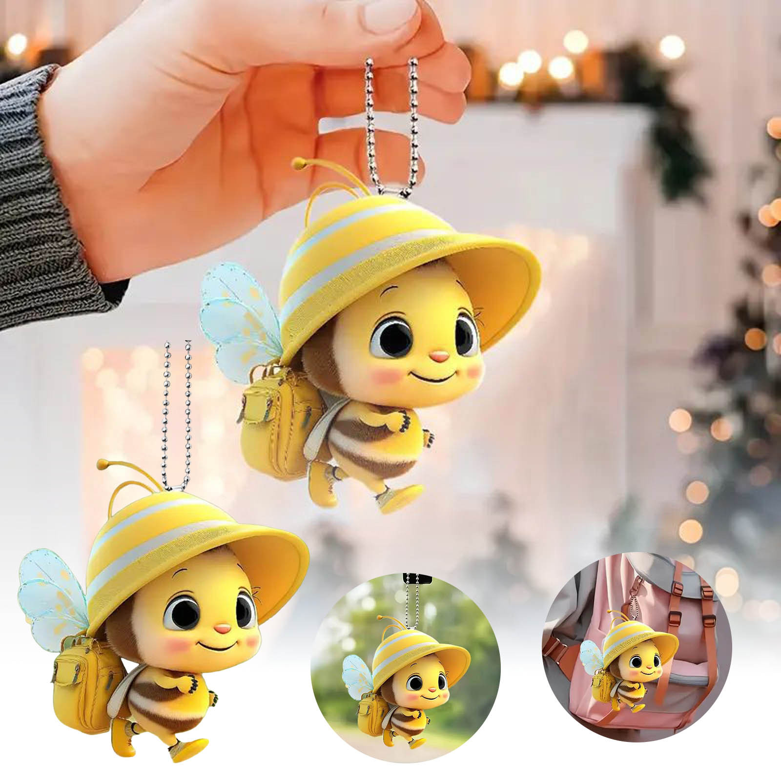 Mozhitti Christmas Tree 2D Acrylic Flat Hanging With Golden Rope ...