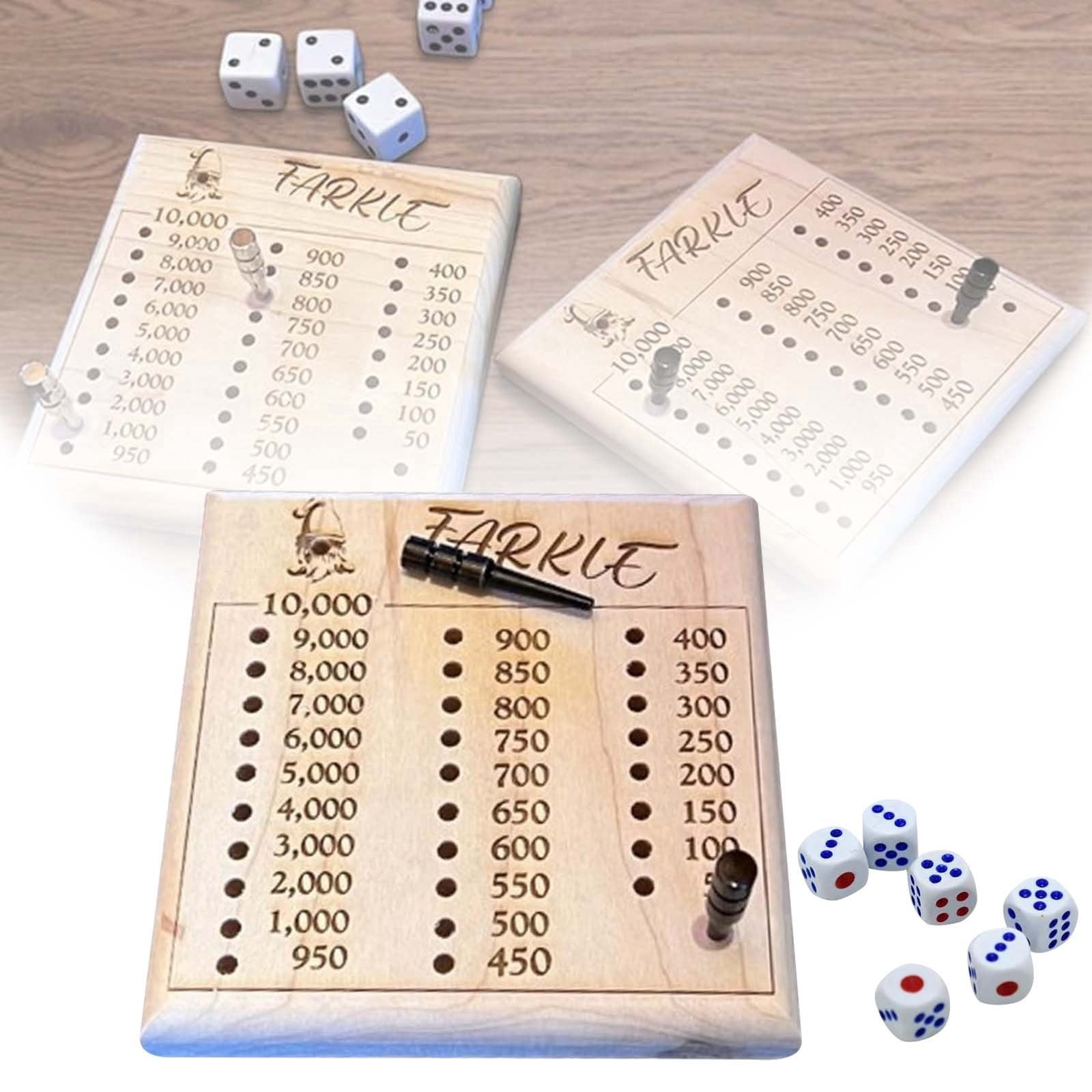 Mozhitti Classic Dice Tray Classic Dice Game With 15cm Wood Tray 1 Set ...