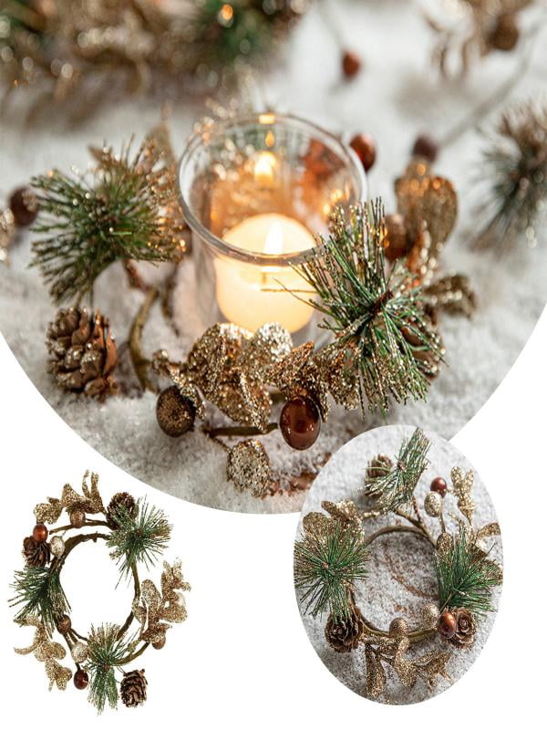 Mozhitti Decorate Candlesticks With Garlands For Christmas Decorations ...