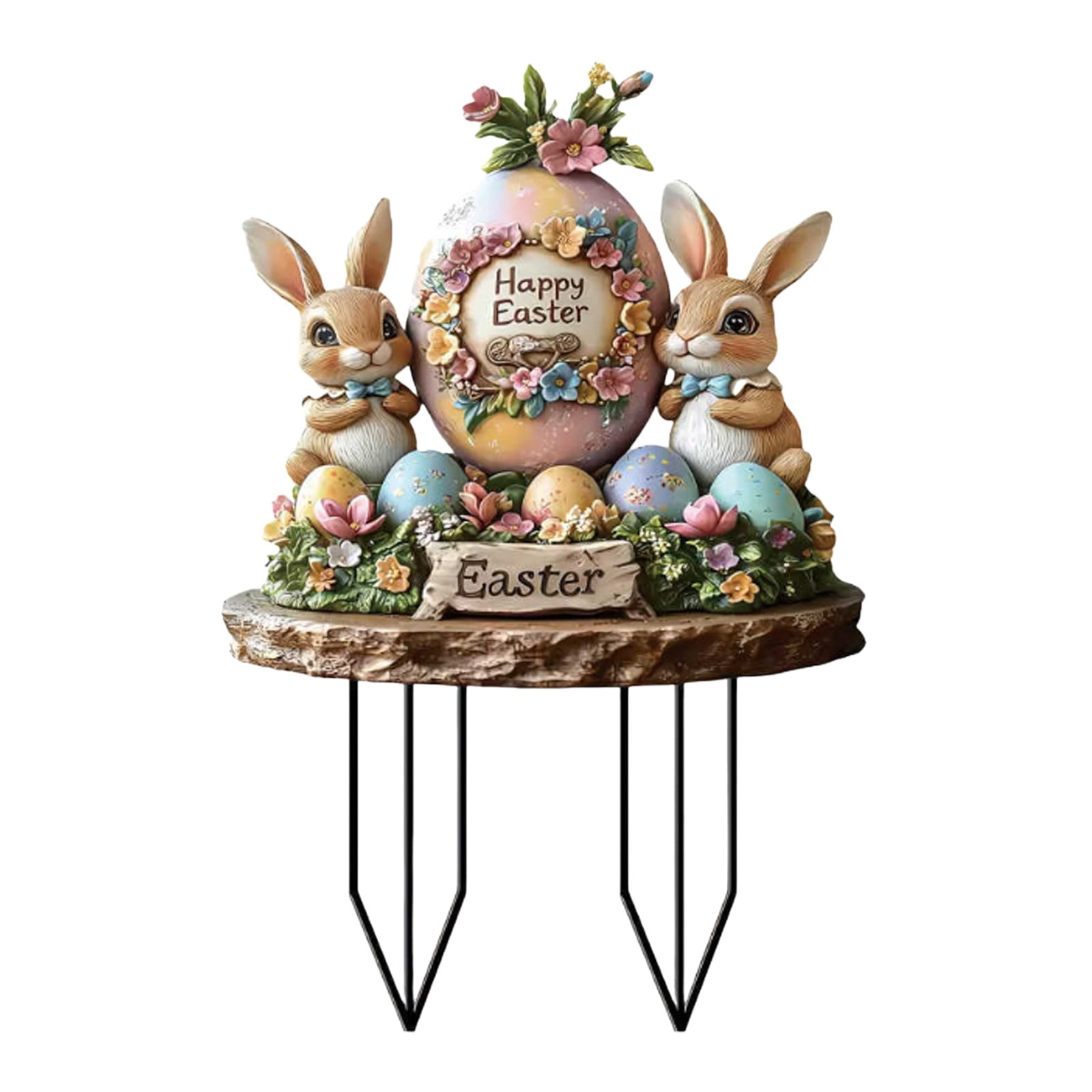 Mozhitti Easter Decorations Outdoor,Easter Bunny Garden Stake, Yard ...