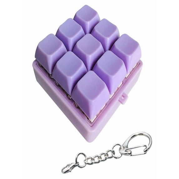 Mozhitti Keyboard Toy Click Keychain Stress Button Toy 9 In 1 Keyboard ...