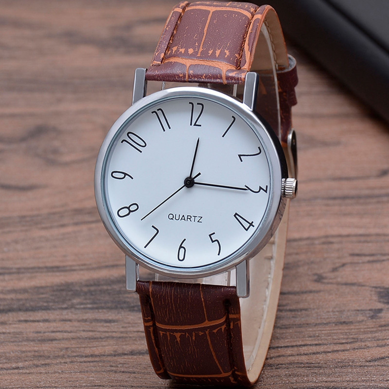 Mozhitti Men's Simple Watch with Day and Date, Stainless Steel Analog ...