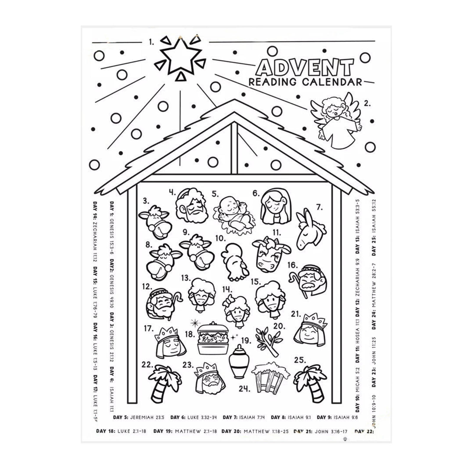 Mozhitti Read & Color Advent Calendar 2025–Christmas Countdown With ...