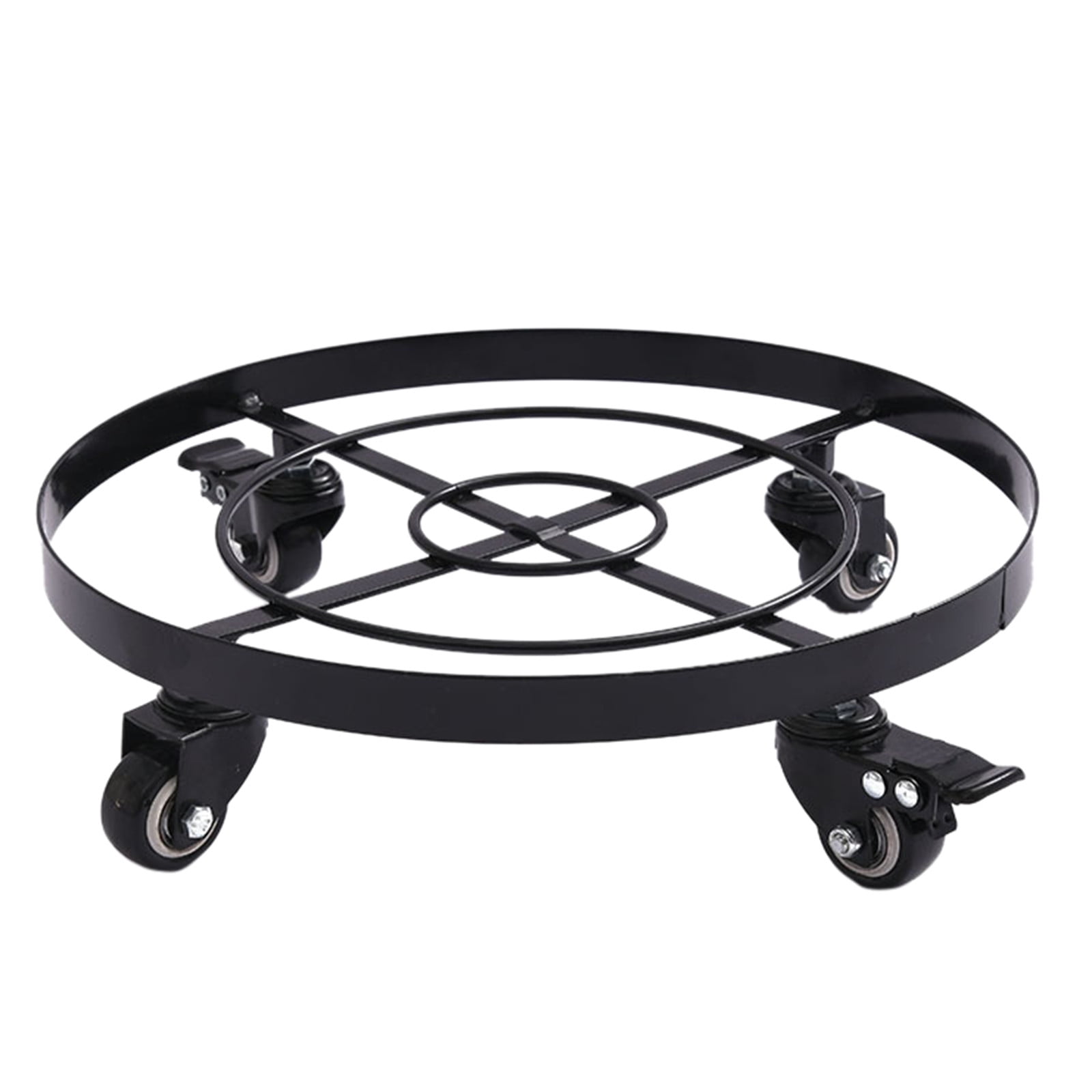 Mozhitti Round Heavy Duty Caddy with Wheels, Cast Iron Dolly, Stand ...