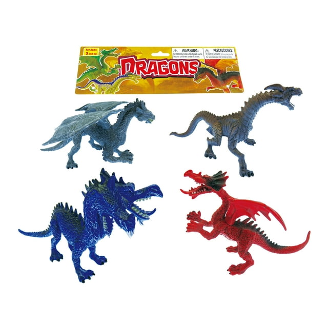 Mozlly Dragons Action Figures – Realistic Vinyl Mythical Dragons Toy ...