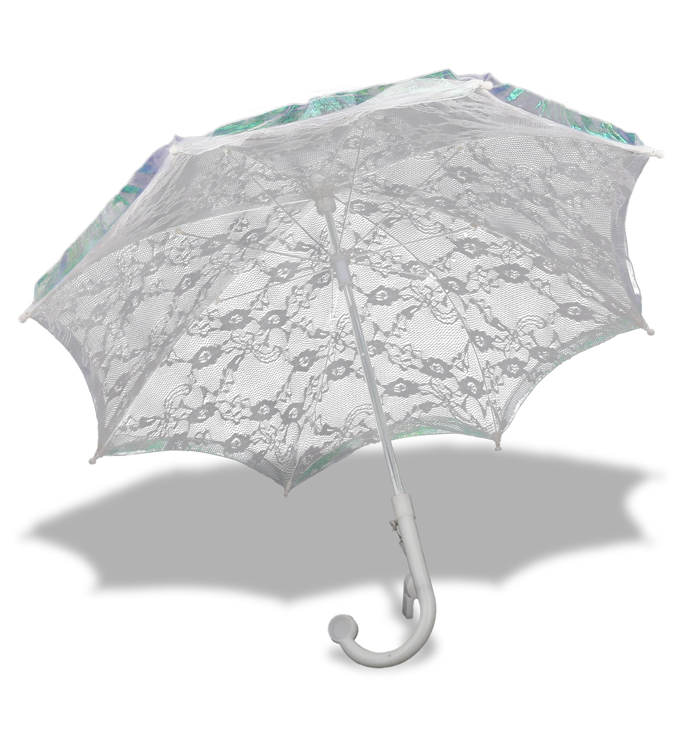 Mozlly White Parasol Umbrella with Whistle - Foldable Lace Parasol ...