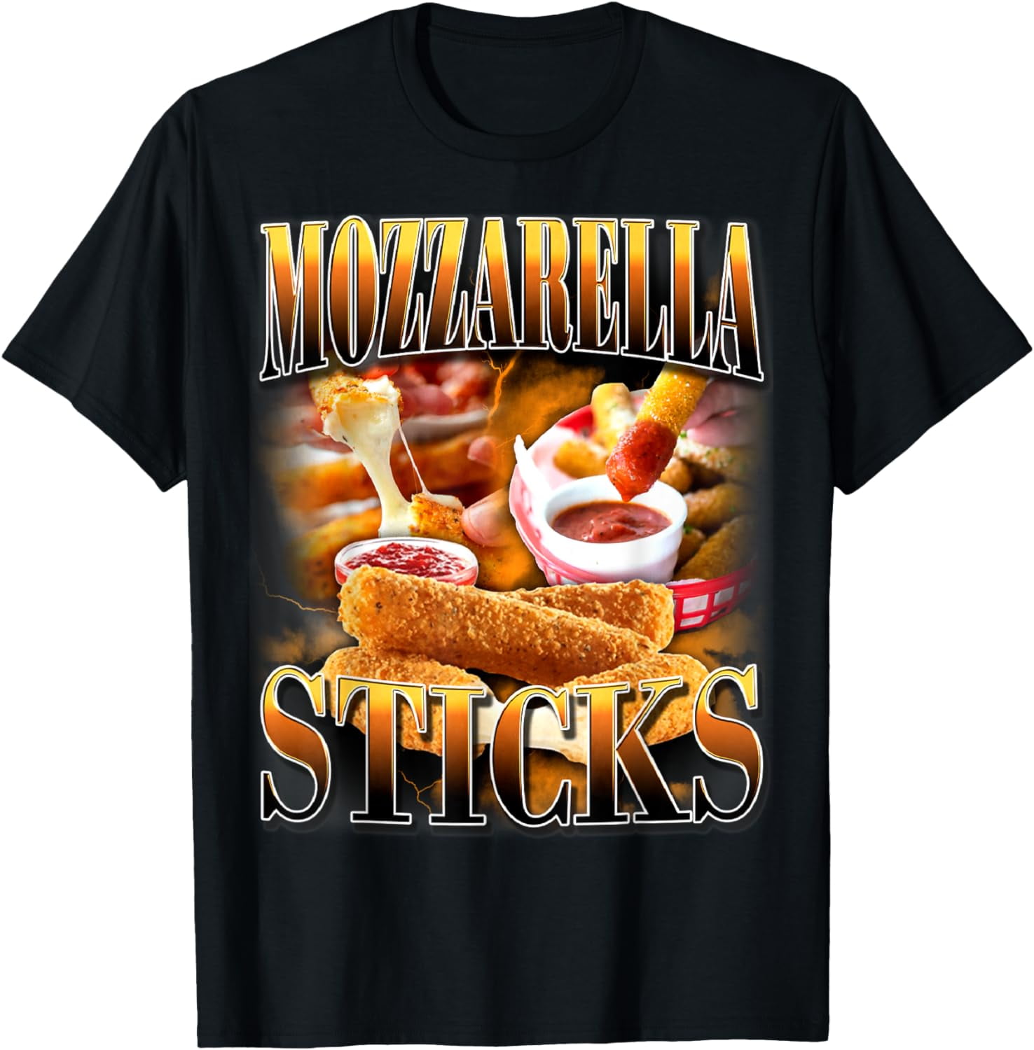 Mozzarella Cheese Sticks Bootleg Rap CD Aesthetic Funny Meme T-Shirt ...