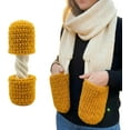 Mozzarella Stick Scarf, Winter Cheese Pull Knit Long Neck Scarves with ...