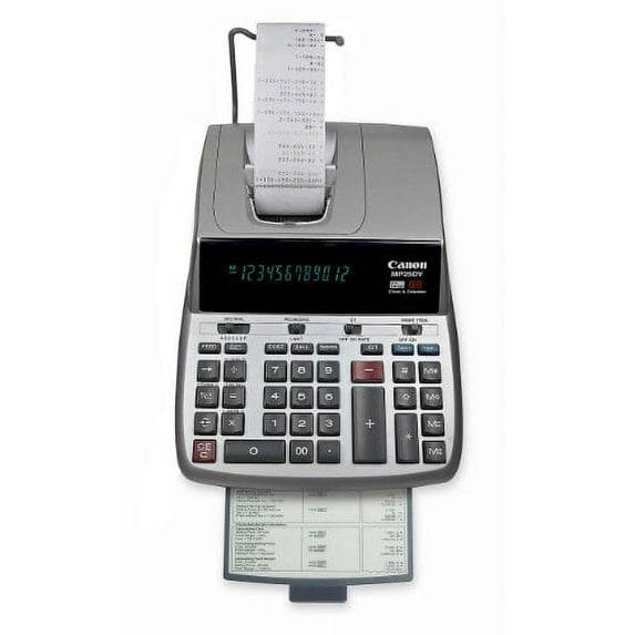 Canon MP25DV 12-Digit Ribbon Printing Calculator, Black/Red Print ...