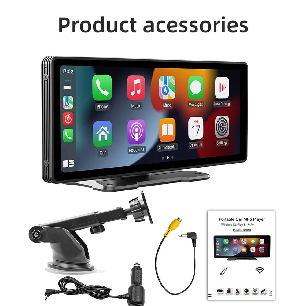 RAINB Mp5 In Car Navigation, Portable Wireless Carplay, 10.26 Inch In ...
