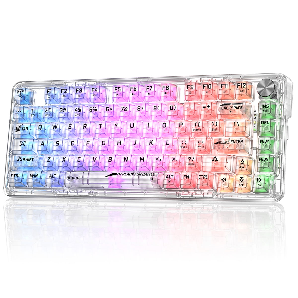 Mpow 81-Key Transparent Mechanical Keyboard – Hot Swappable, RGB ...